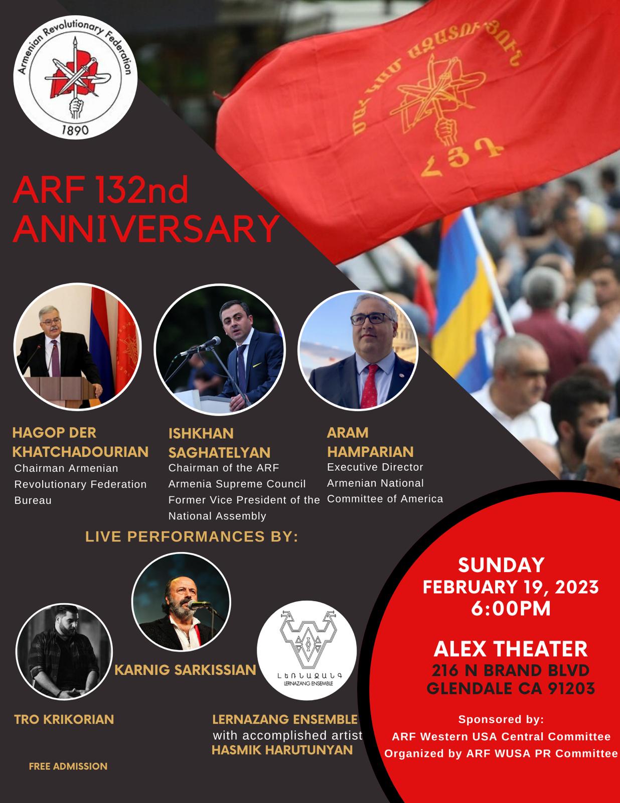 ARF 132nd Anniversary - Event Announcement - ARF Western U.S.A.